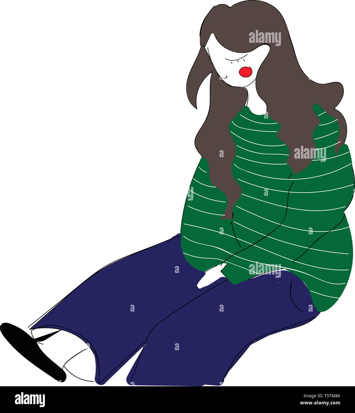 White striped sweater Stock Vector Images - Alamy