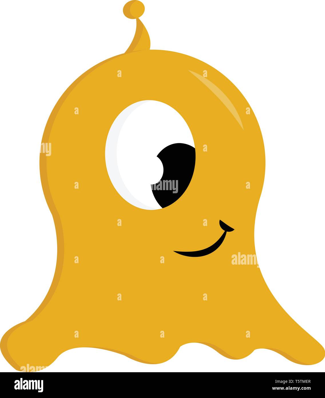 Yellow jelly monster print vector on white background Stock Vector ...
