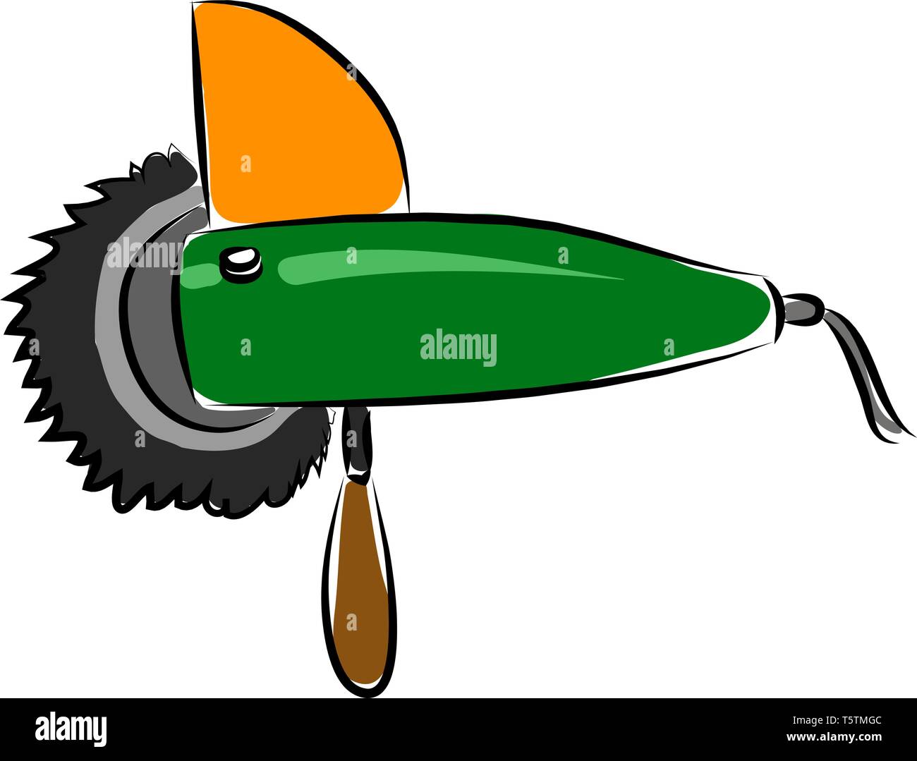 Simple vector illustration of an angle grinder on white background ...