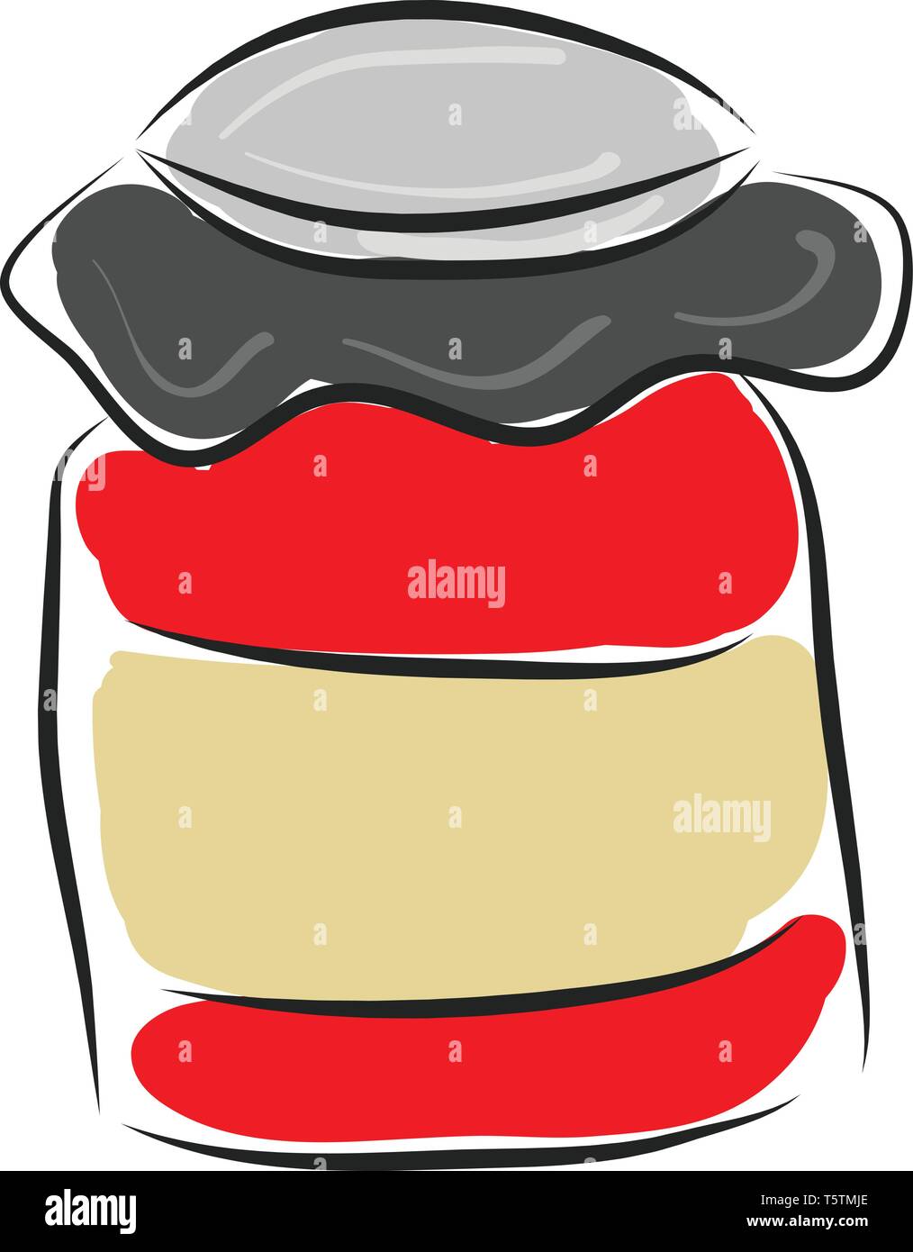 Simple red jar vector illustration on white background Stock Vector ...