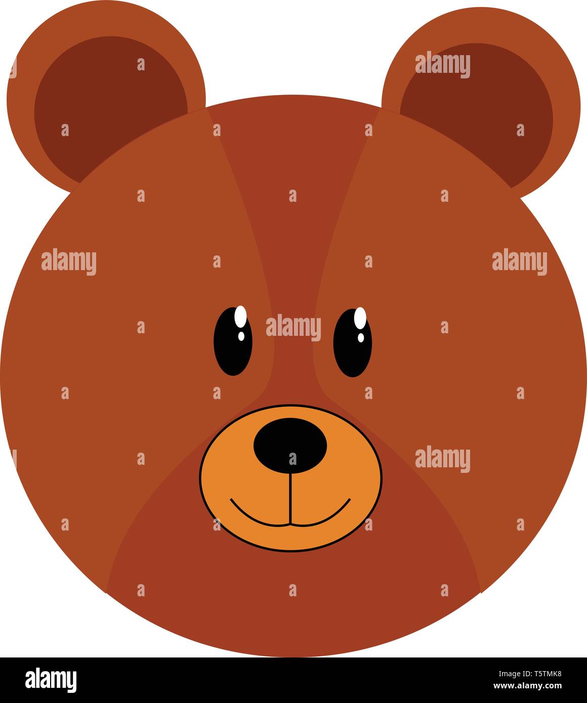 Simple cartoon bear vector illustration on white background Stock ...