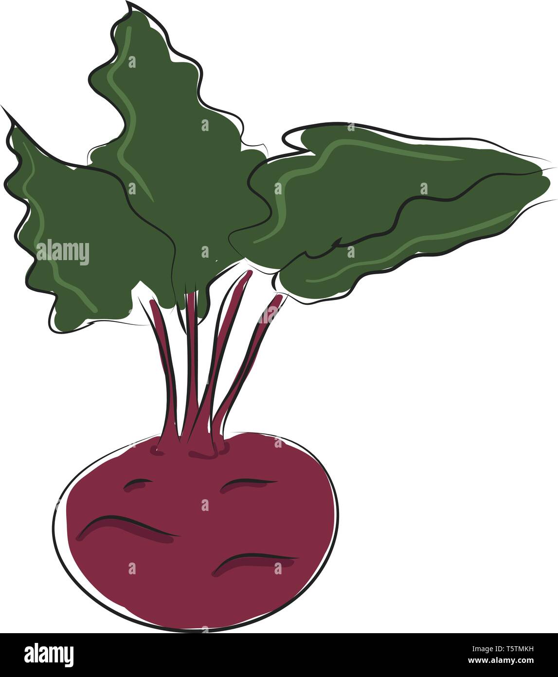 Cartoon purple beetroot vector illustration on white backgorund Stock ...