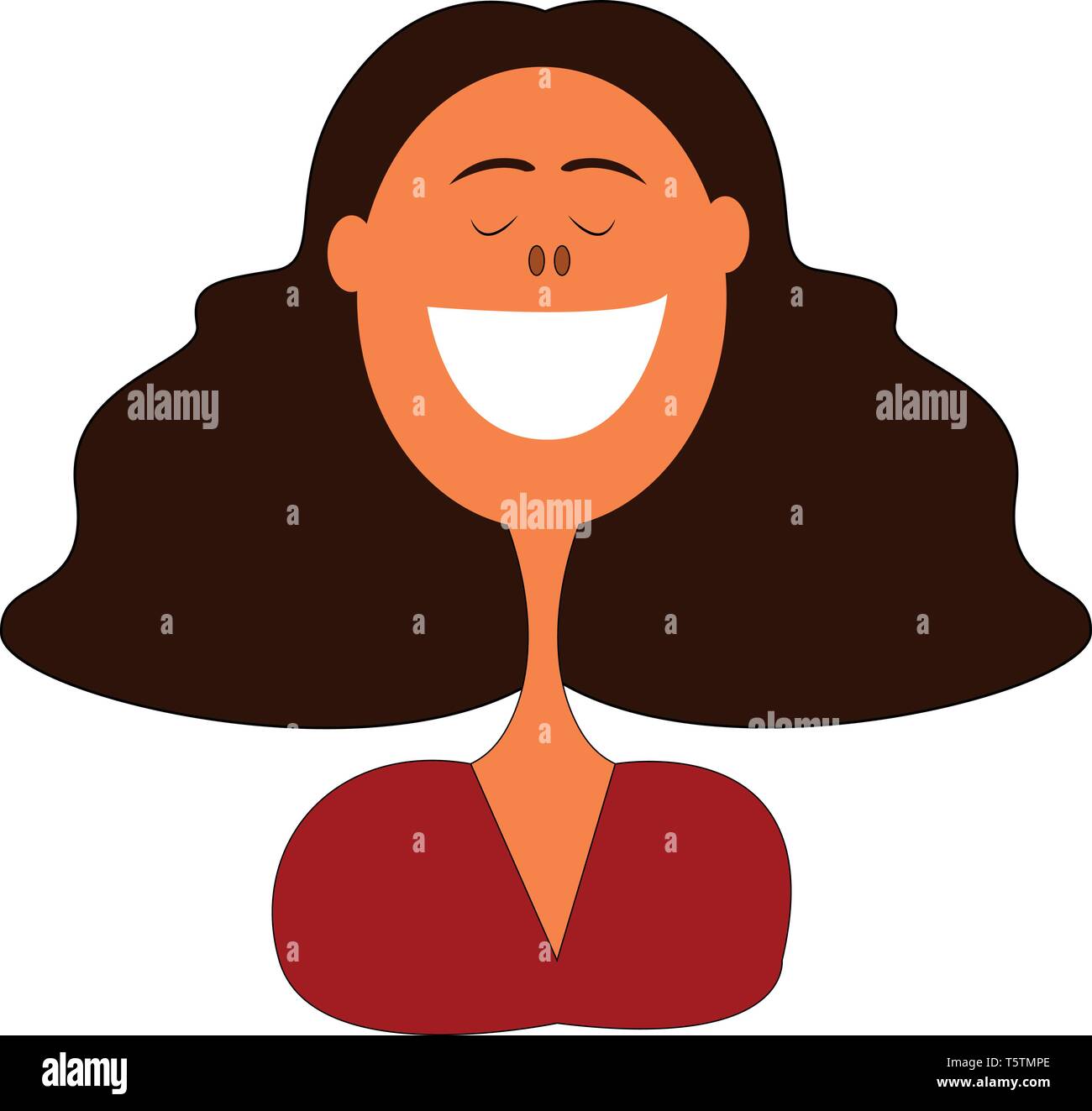 Smiling woman vector vectors hi-res stock photography and images - Alamy