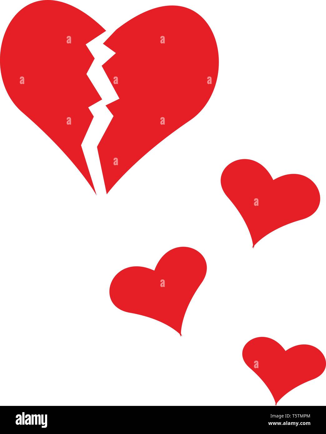 Group of hearts illustration vector on white background Stock Vector ...
