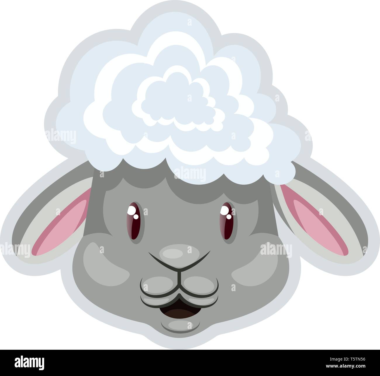 A Grey cat with black eyes, vector, color drawing or illustration Stock ...