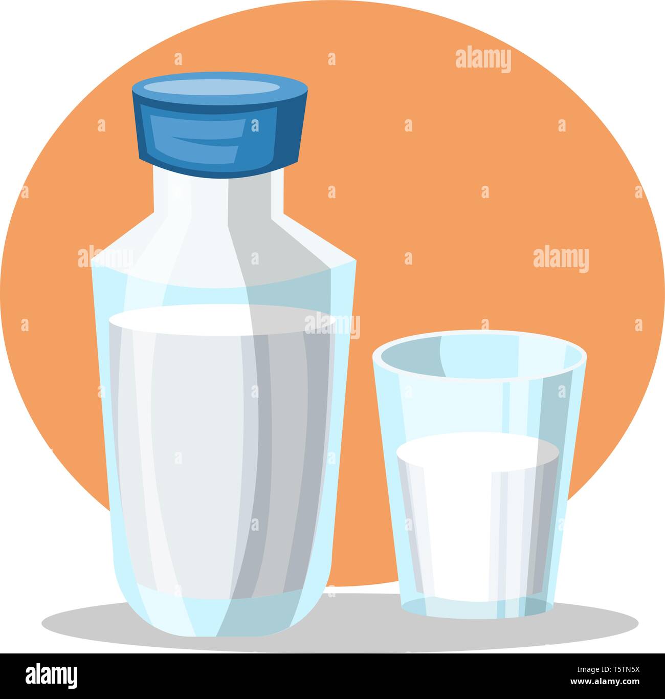 Clear glass filled white Stock Vector Images - Alamy