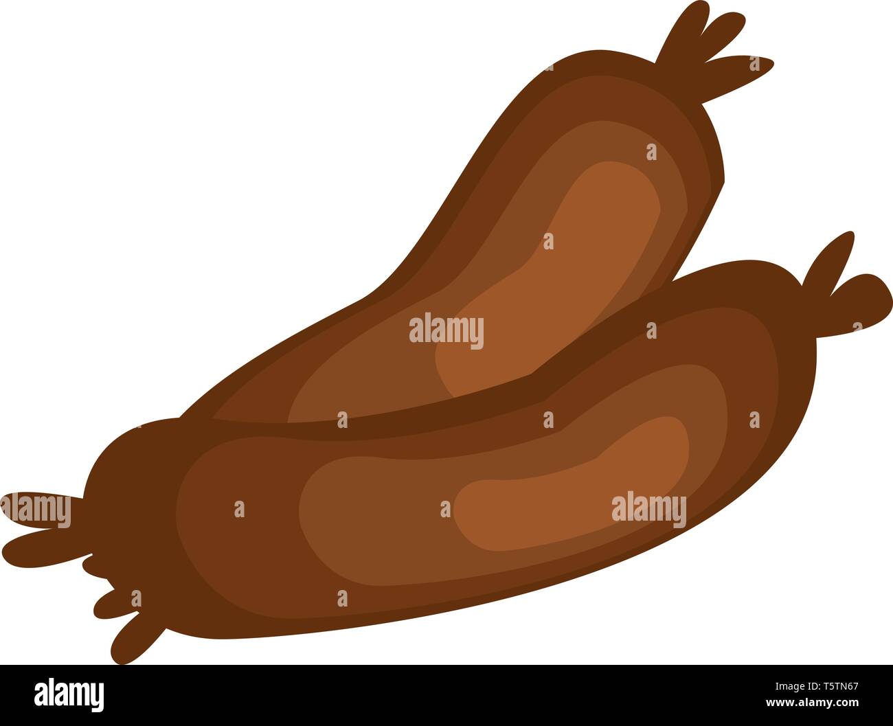 Two chocolates wrapped with brown color wrapper vector color drawing or ...