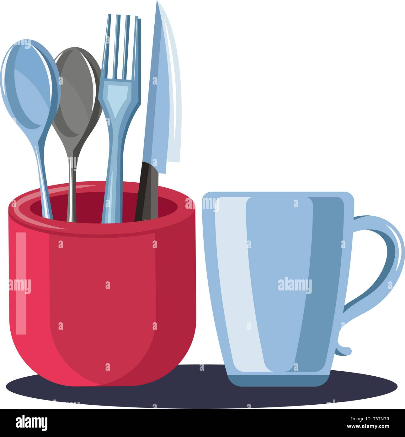 Cutlery stand Stock Vector Images - Alamy