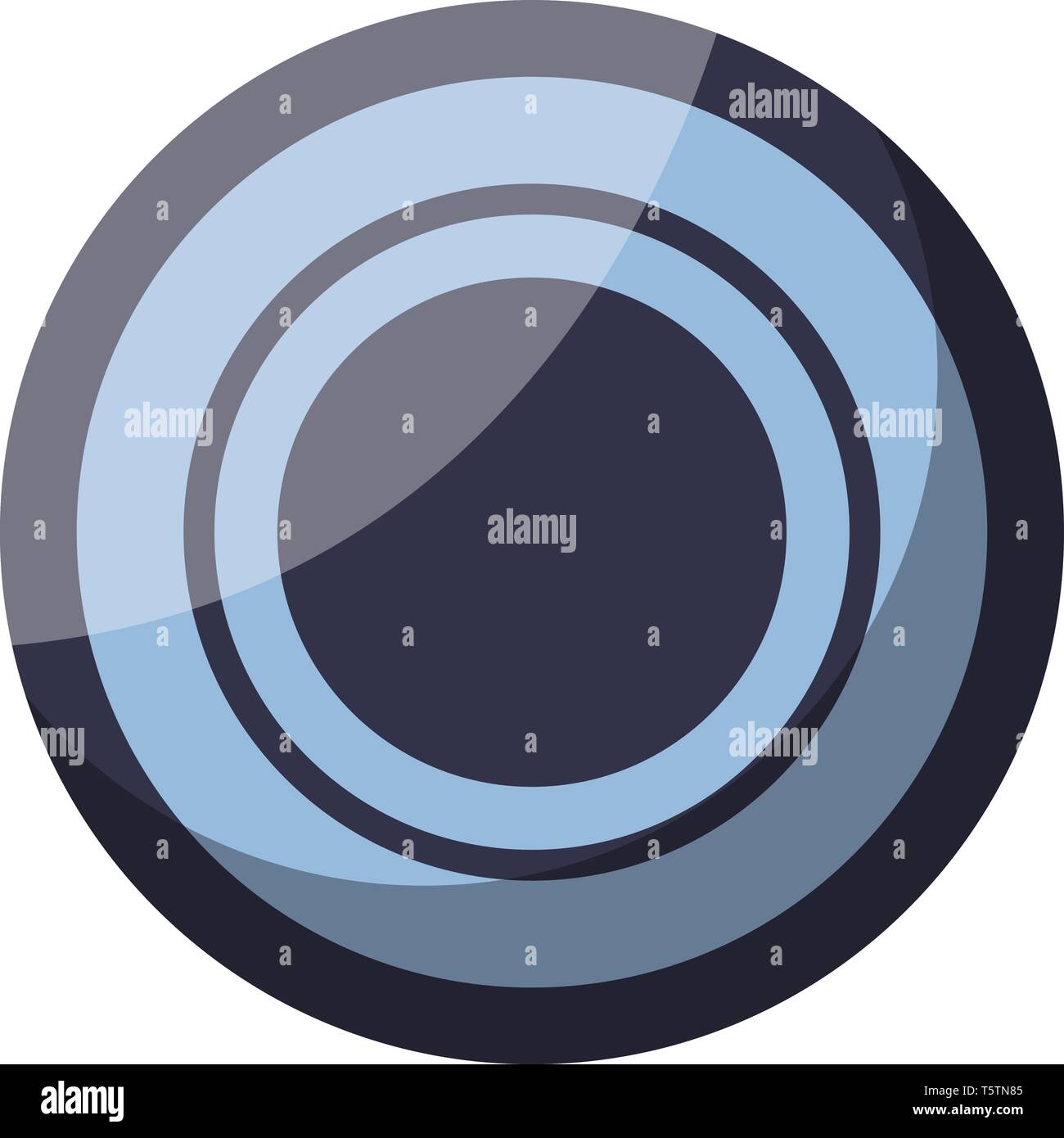 A Dining plate in blue color to eat food or desert vector color drawing ...