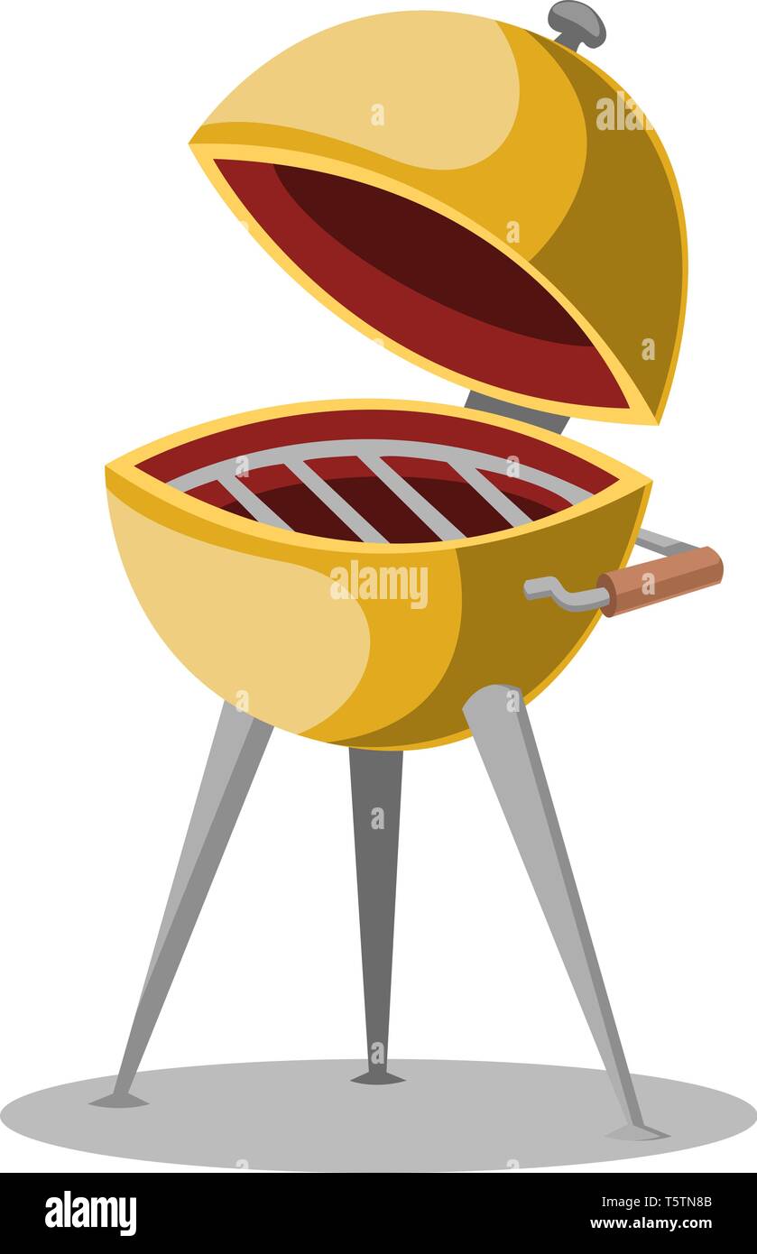 A Bowl with lid on electric stand bowl and lid are in yellow color ...