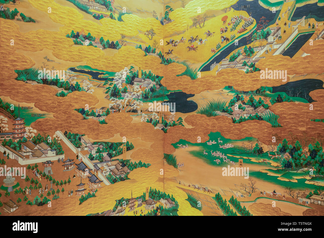 Artfully Decorated Japanese Screen Stock Photo - Alamy