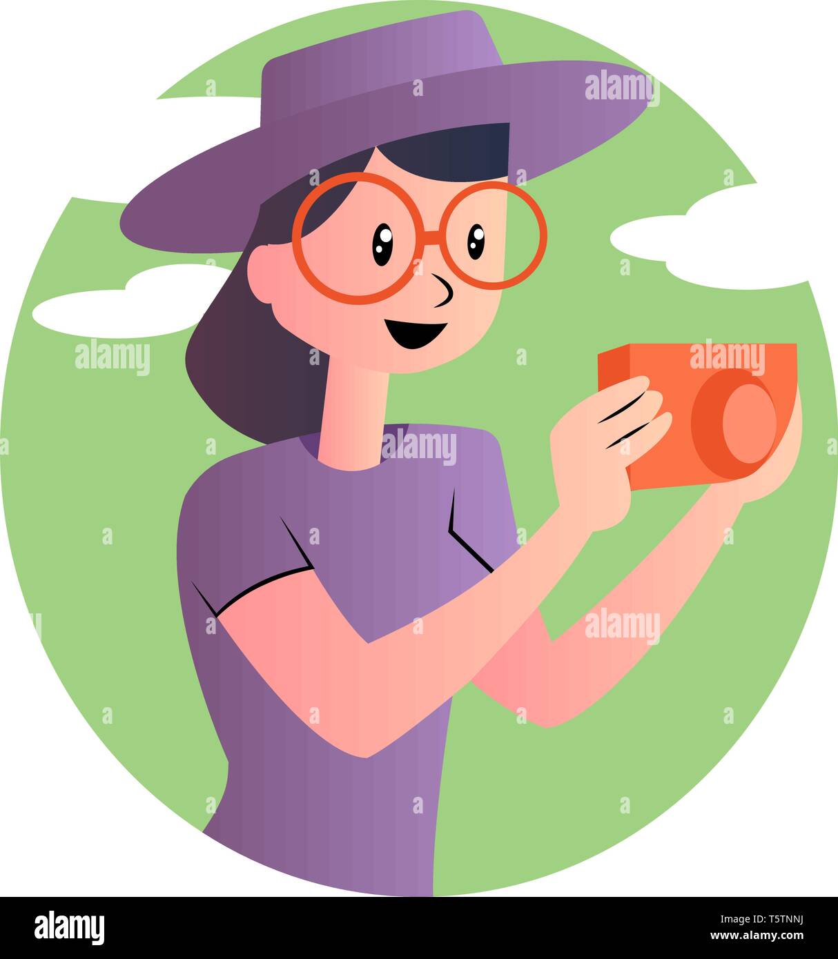 Take photos young Stock Vector Images - Alamy