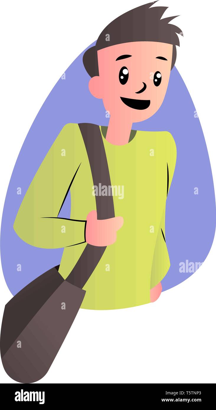 Cute boy in green Stock Vector Images - Alamy