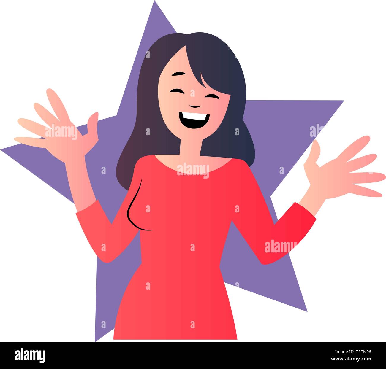 Portrait pretty female in Stock Vector Images - Alamy