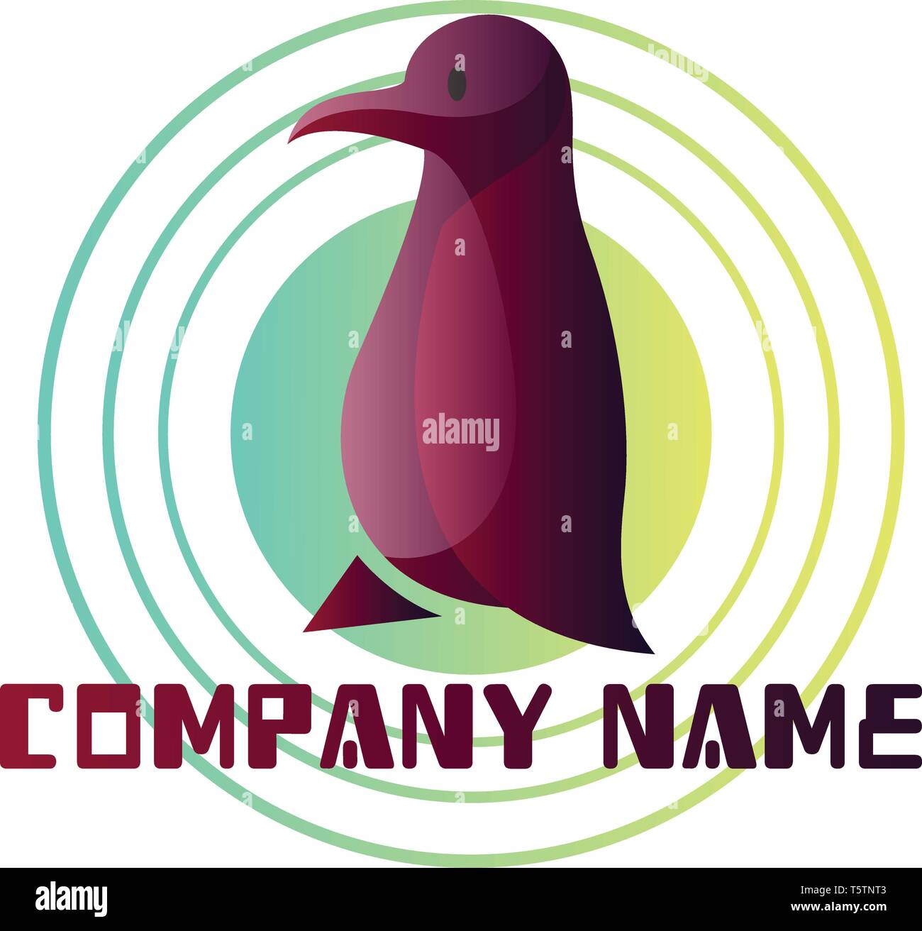 Deep purple bird vector logo design on white background Stock Vector ...