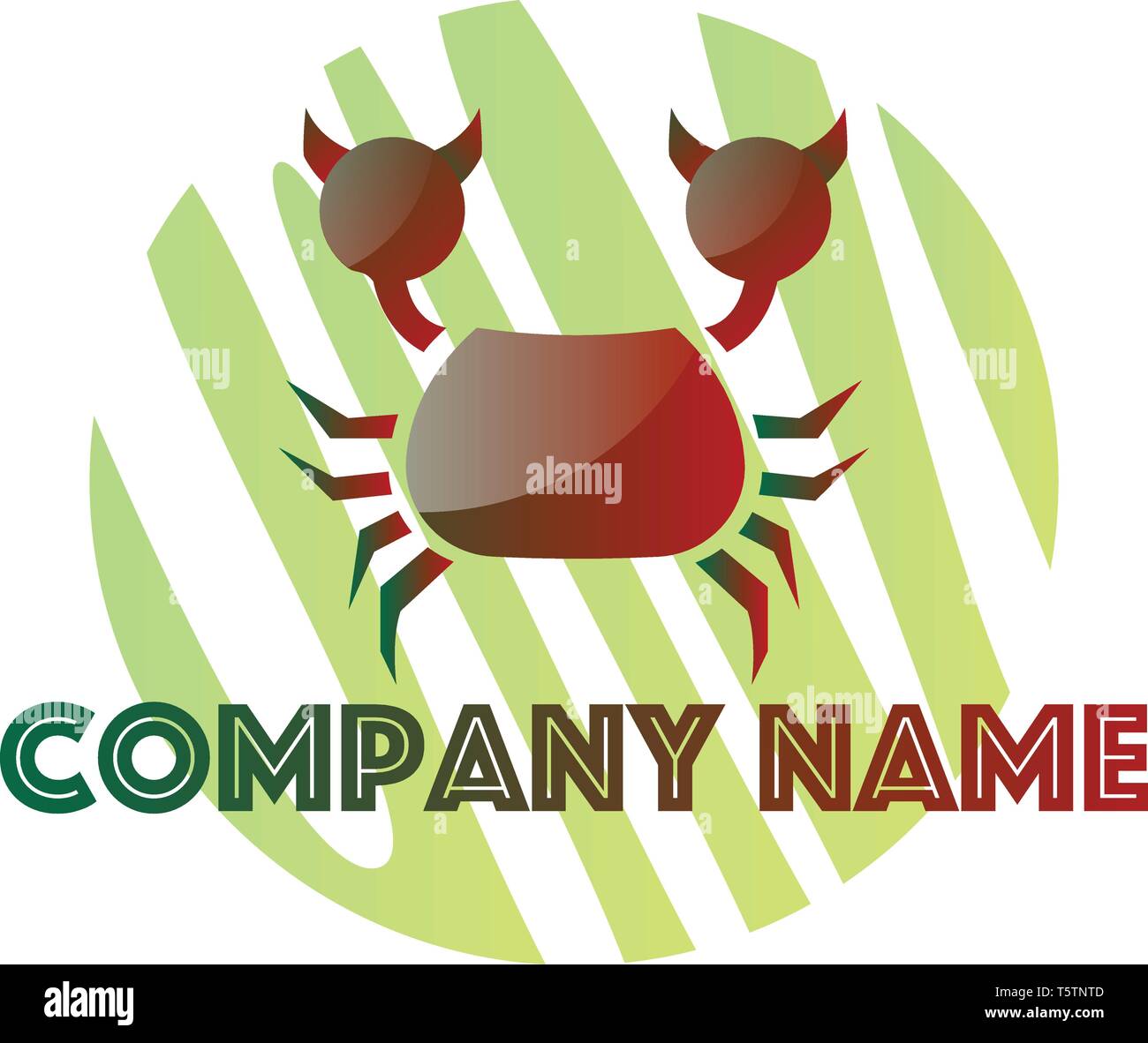 Red and green crab vector logo design on a white background Stock ...