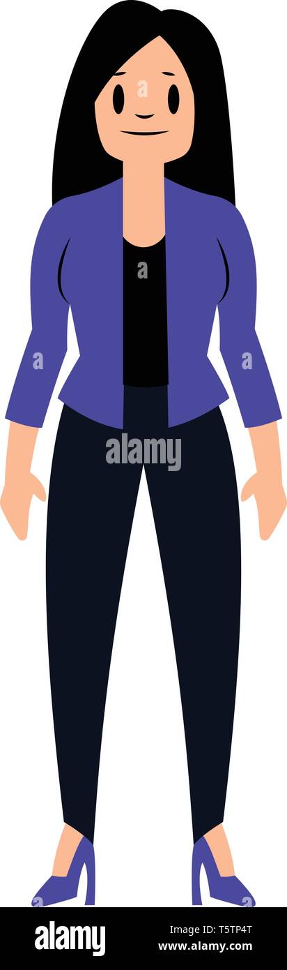 Female secretary character vector illustration on a white background ...