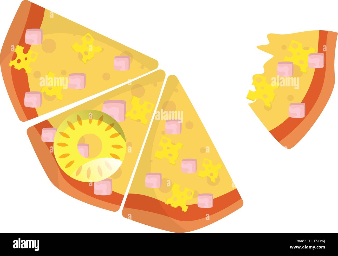 Half eaten slice Stock Vector Images - Alamy