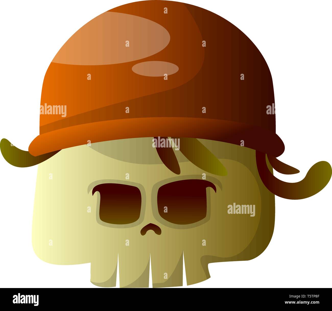 Simple cartoon skull vector illustartion on white background Stock ...