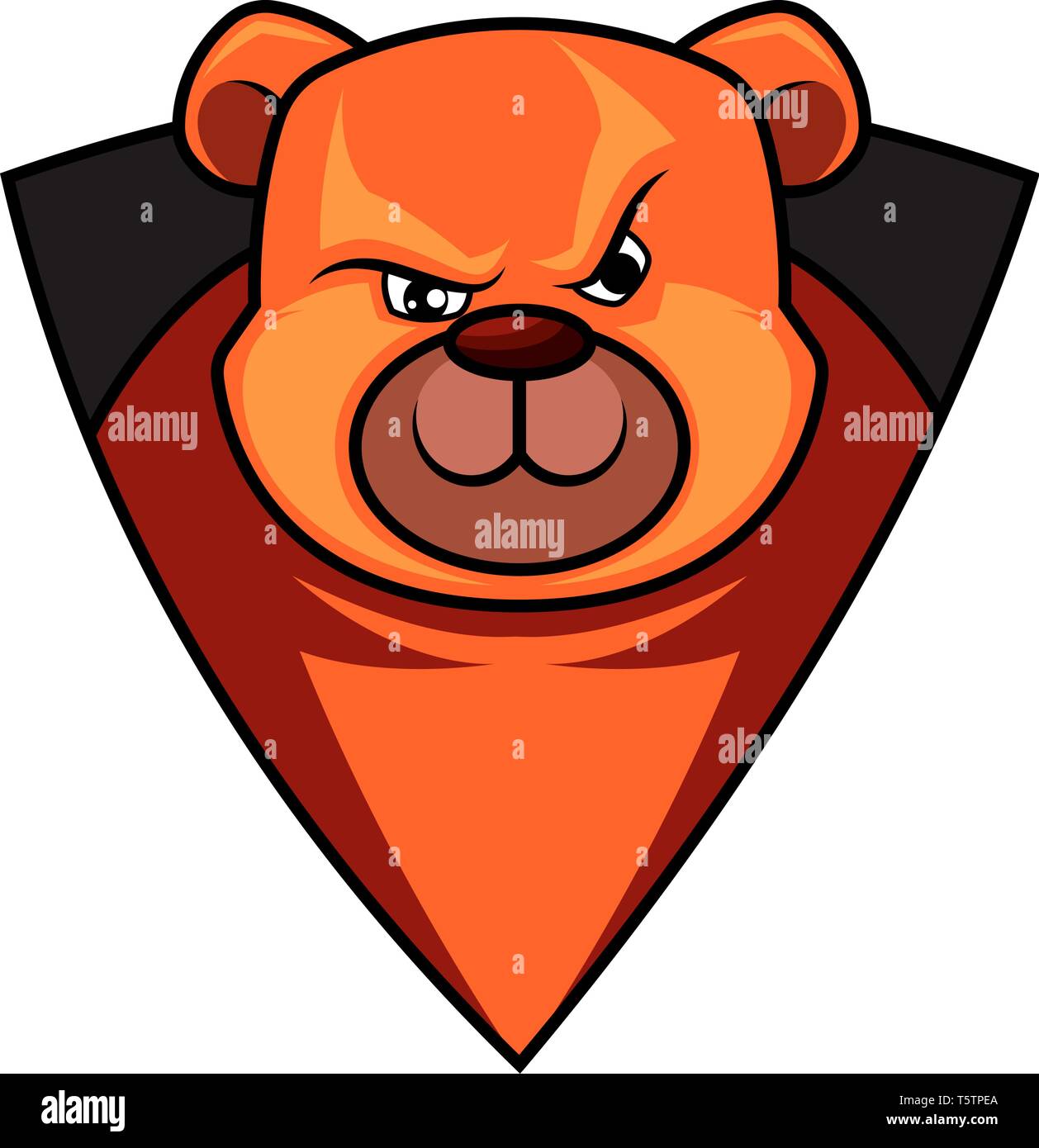 Gaming logo of a bear illustration vector on white background Stock ...