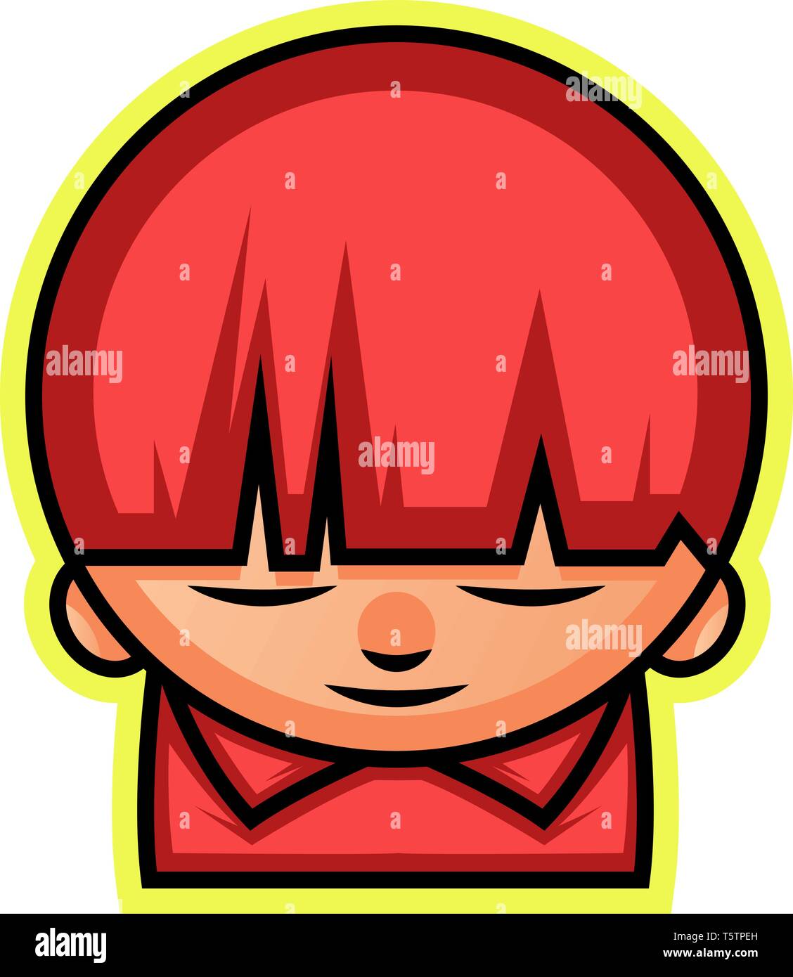 Red Headed boy illustration vector on white background Stock Vector ...