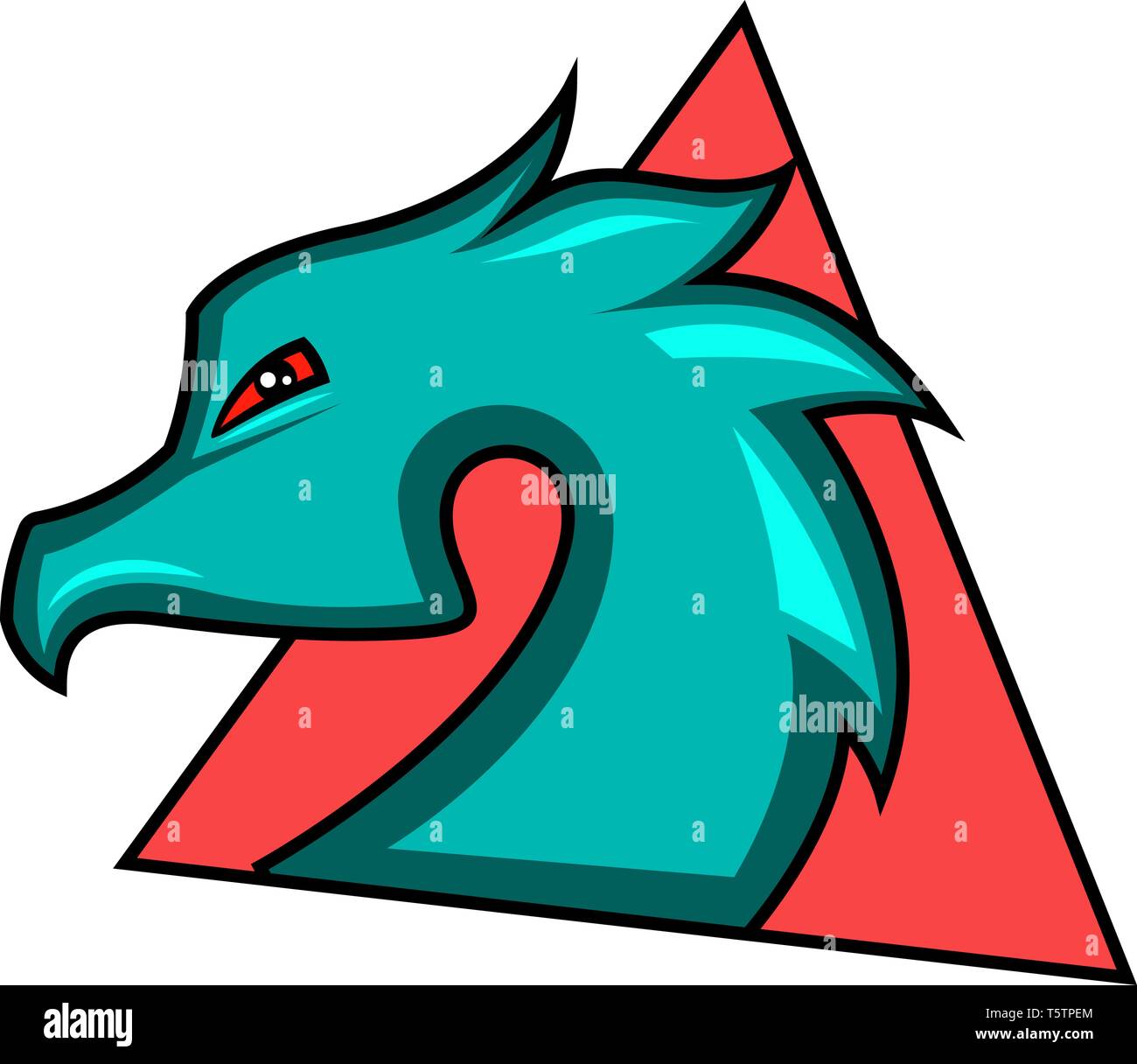 Dragon gaming logo illustration vector on white background Stock Vector ...