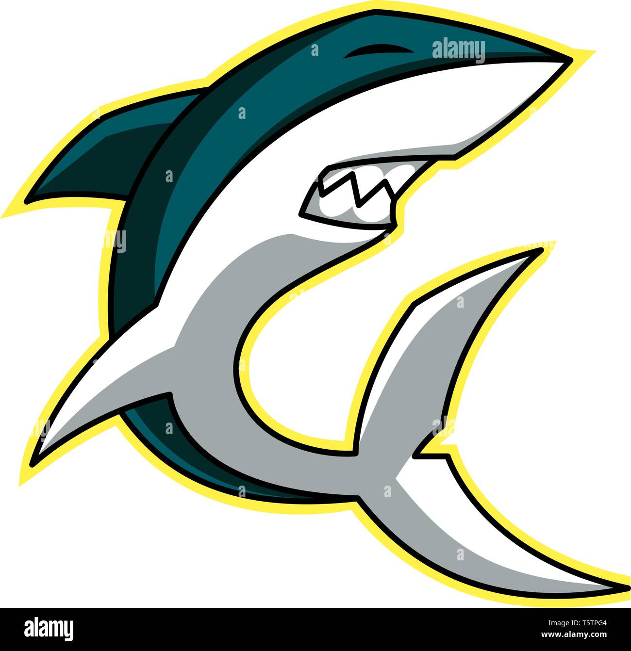 Shark logo illustration vector on white background Stock Vector Image ...