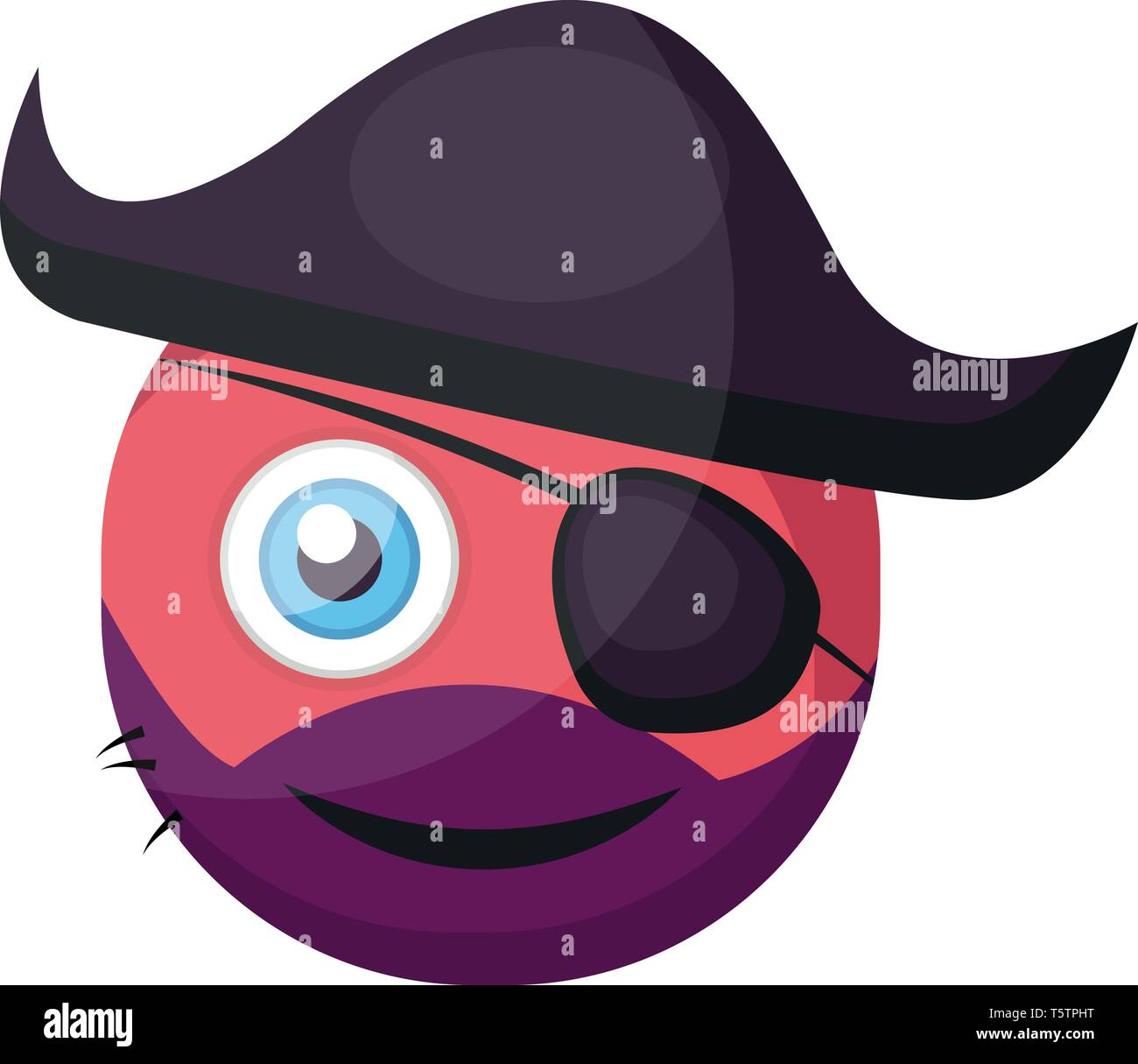 Pirate emoji emoticon smiley face hi-res stock photography and images ...