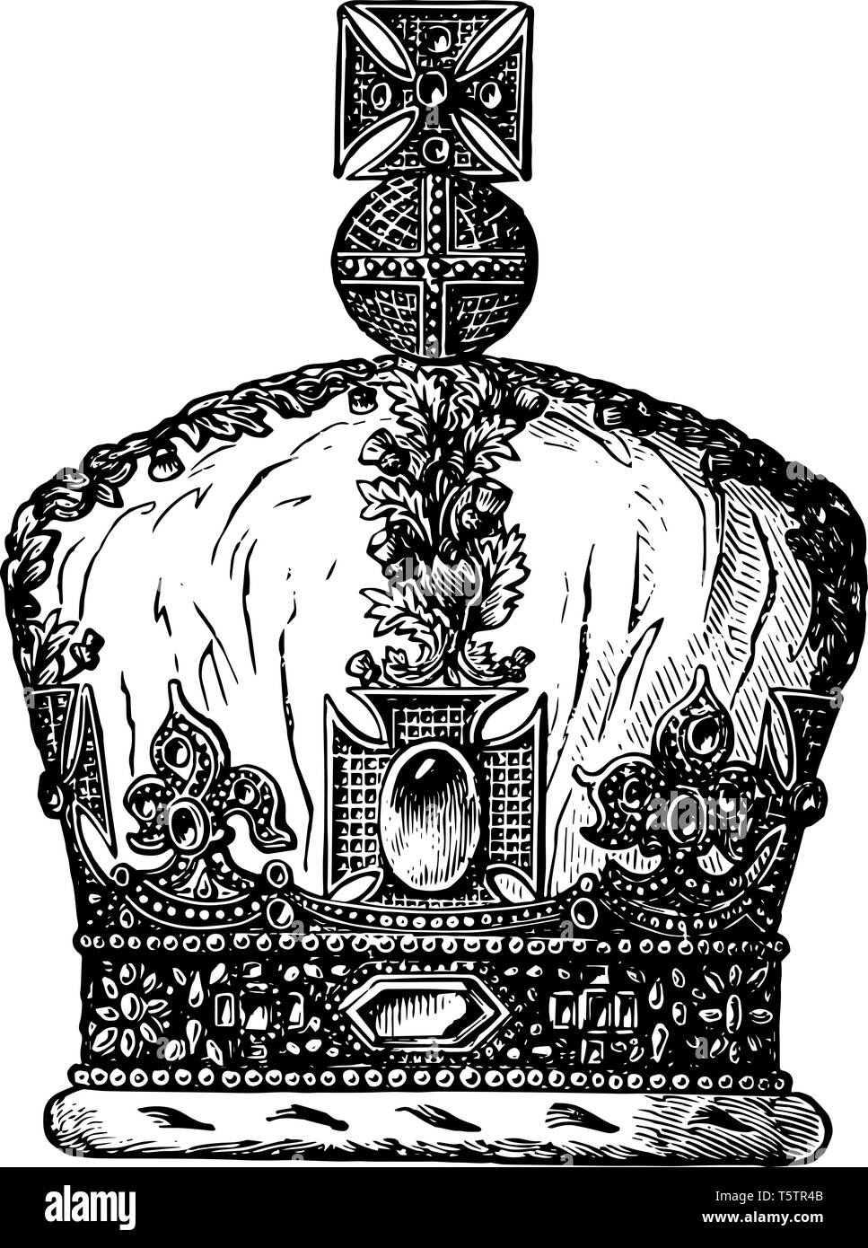 State crown majesty queen Black and White Stock Photos & Images - Alamy