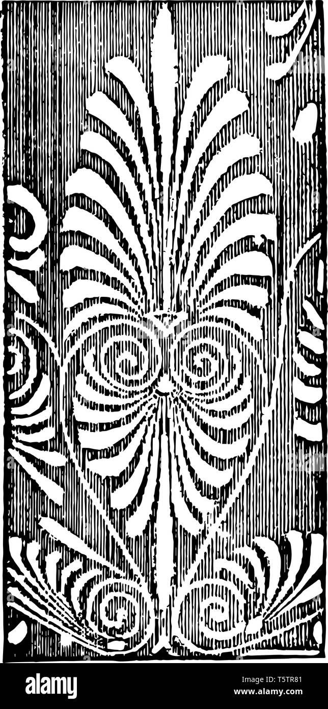 Anthemia is a From a Greek vase vintage line drawing or engraving ...