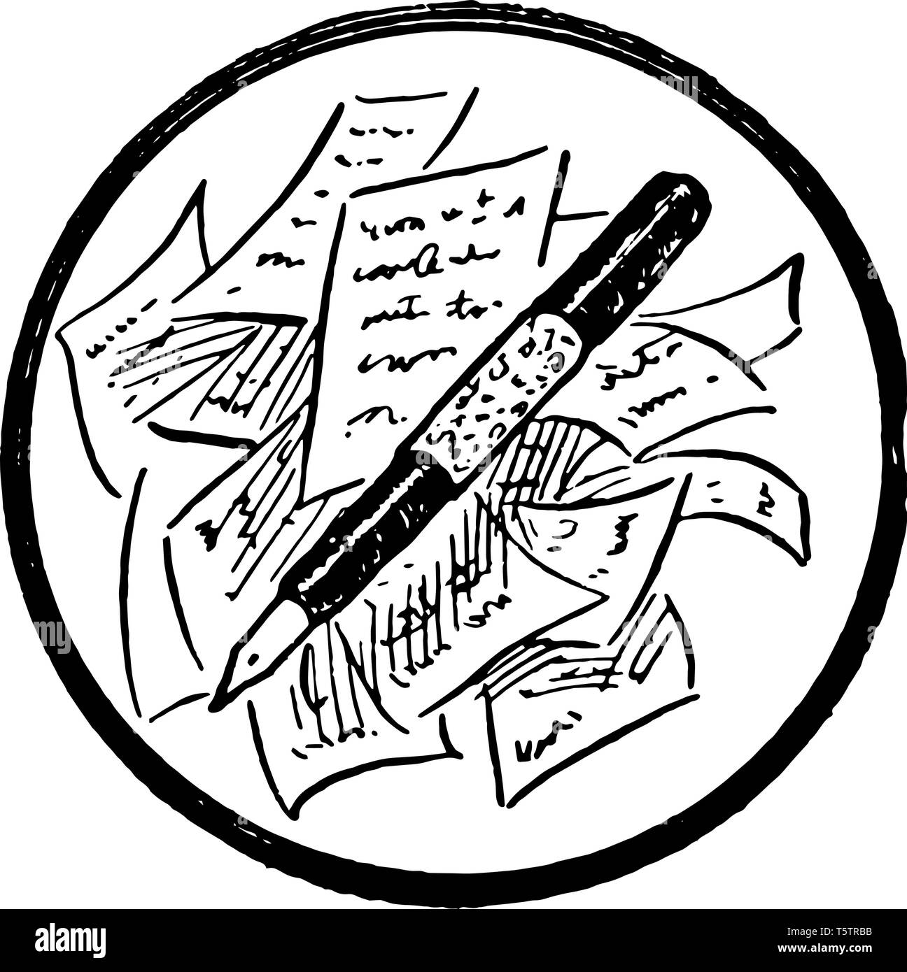 Writing utensil vector vectors hi-res stock photography and images - Alamy