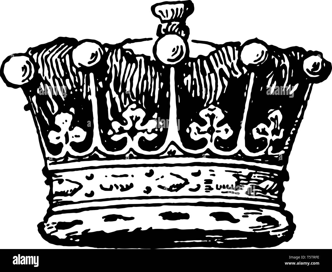 Earl specifically an ornamental headband vintage line drawing or ...