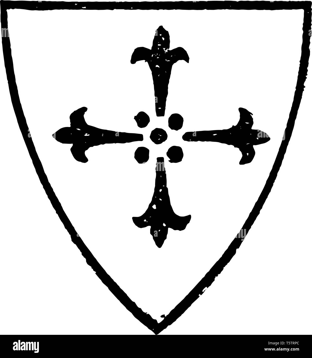 Cross of Four Ermine Spots with a charge of a cross with four ermine ...