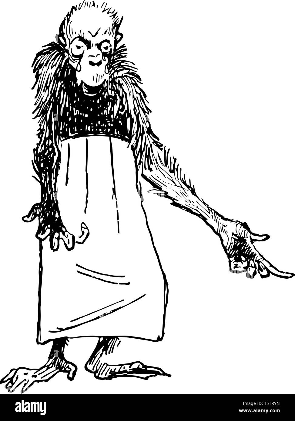 Ape drawing hi-res stock photography and images - Alamy