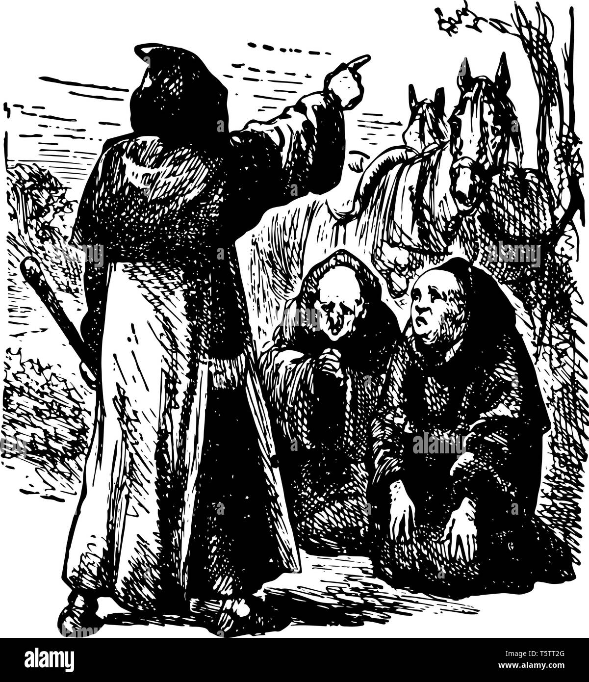 Man pointing something in Black and White Stock Photos & Images - Alamy