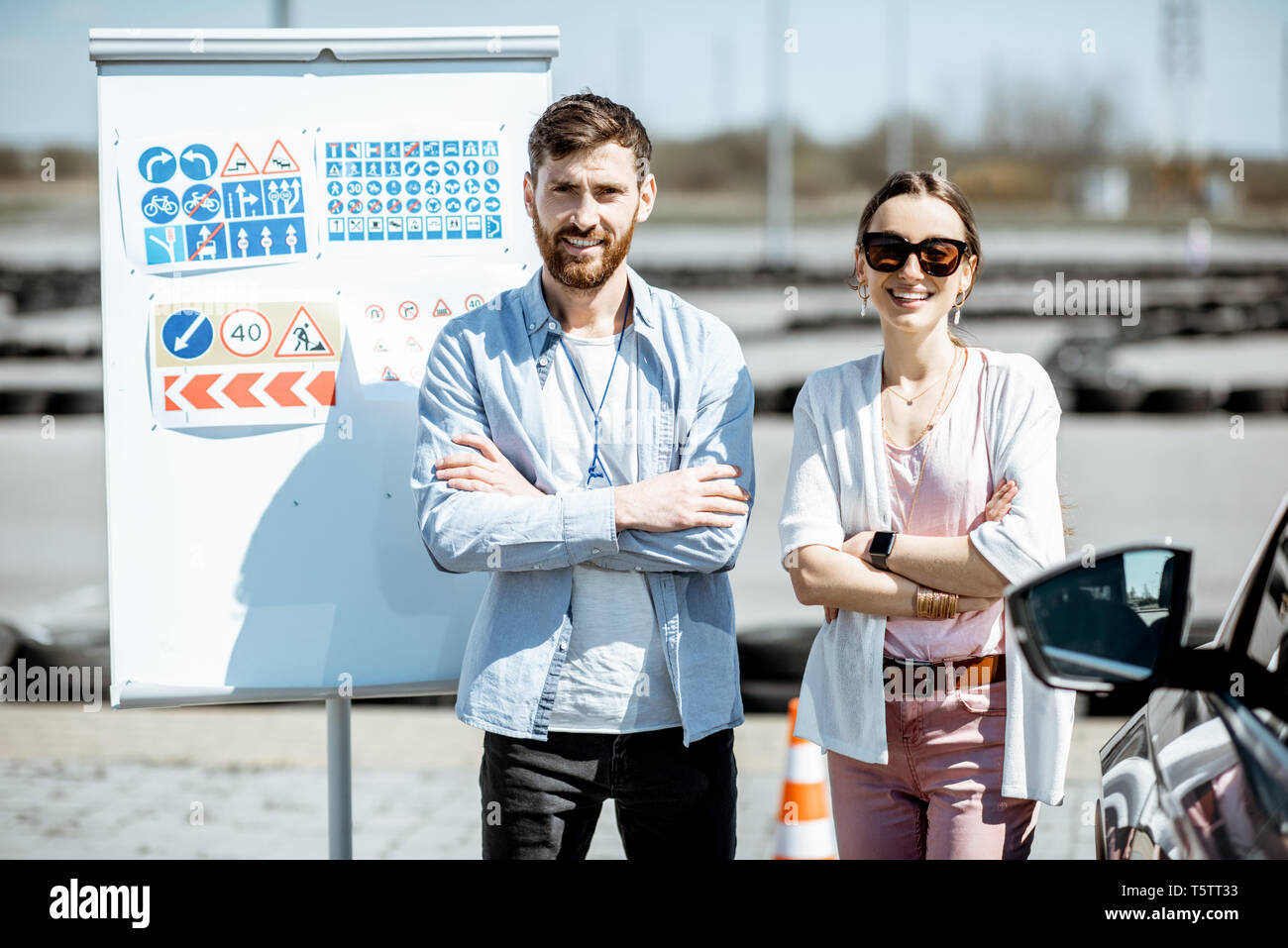School driver education class hi-res stock photography and images - Alamy