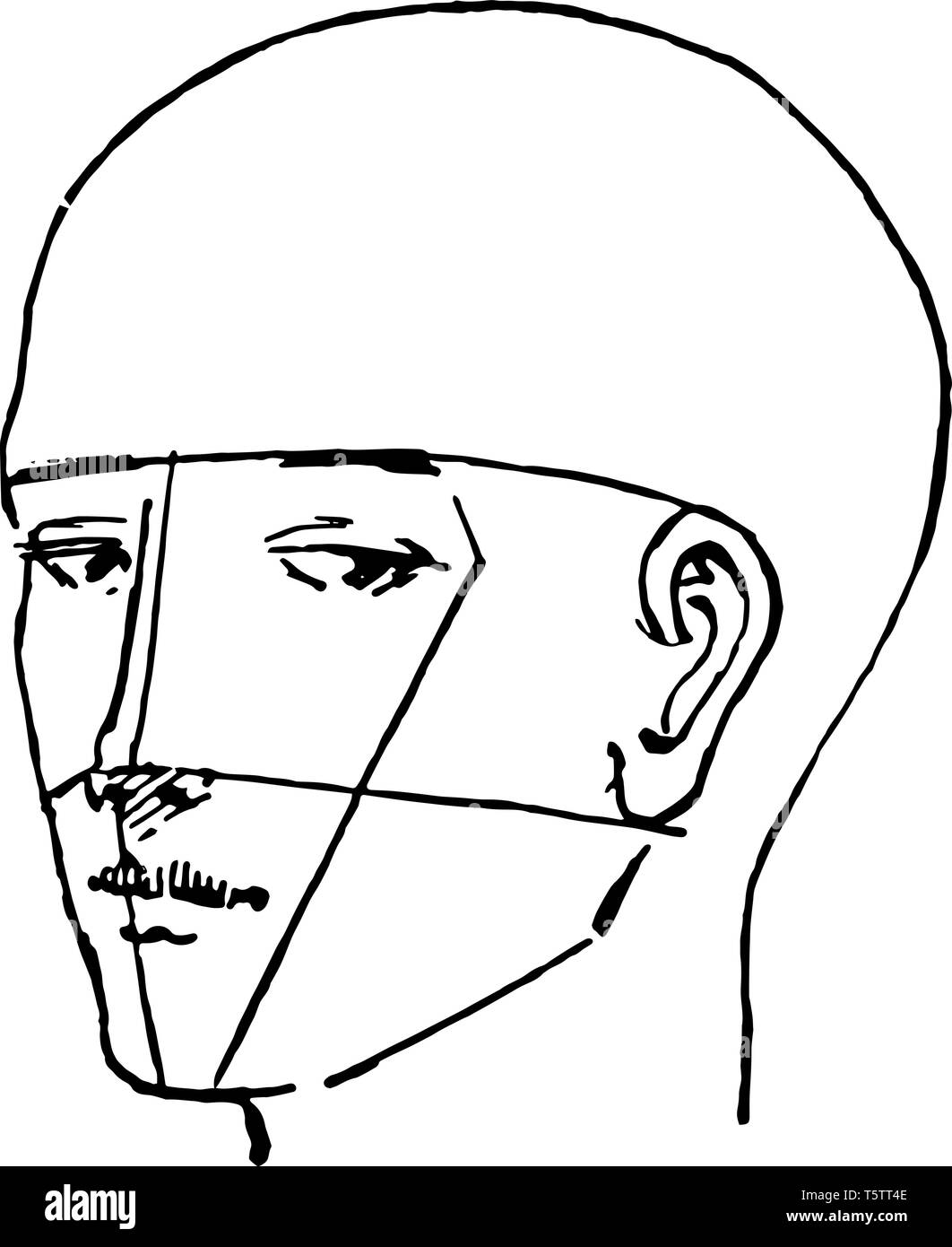 Male Face Profile Drawing