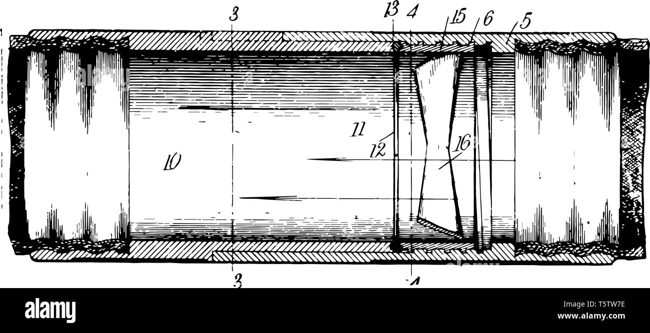 This illustration represents function of Hose Coupling vintage line ...