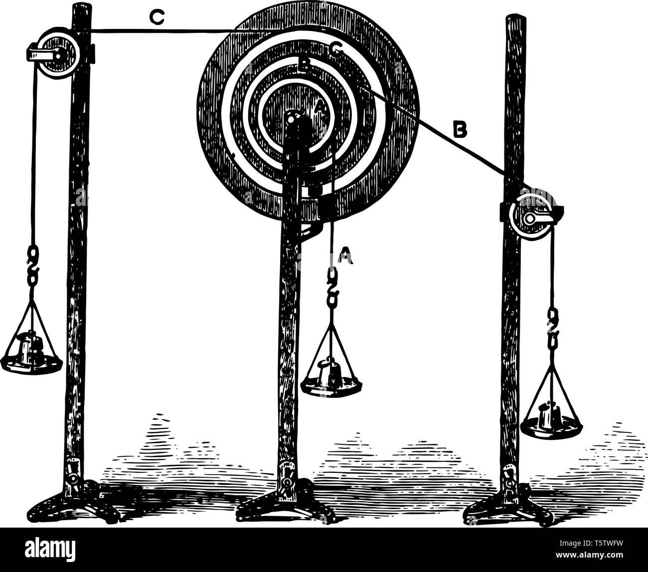 This illustration represents Force vintage line drawing or engraving ...