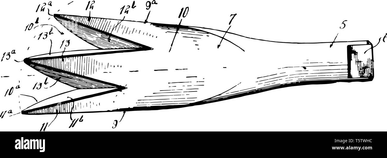 This illustration represents Coal Pick vintage line drawing or ...