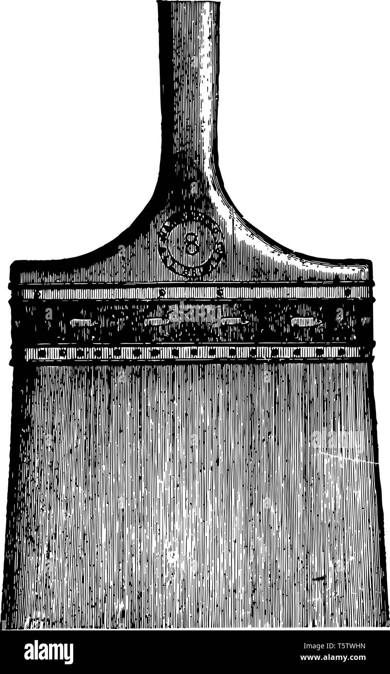 This illustration represents Kalsomine Brush which is made of fiber ...