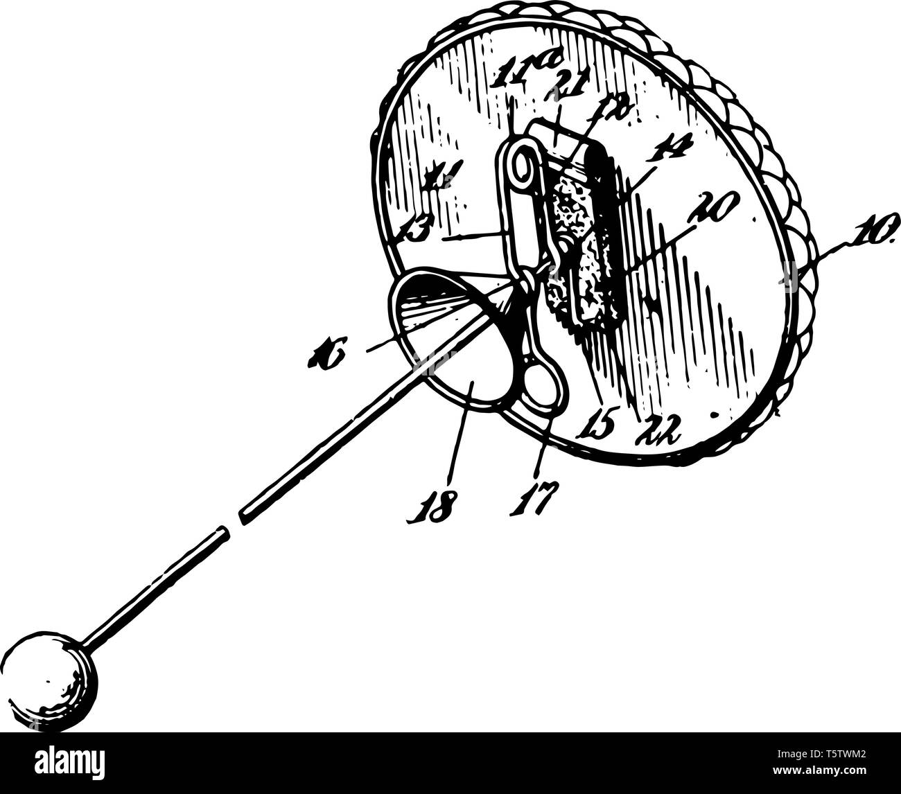 Pin Guard end to prevent accidental puncture vintage line drawing or ...