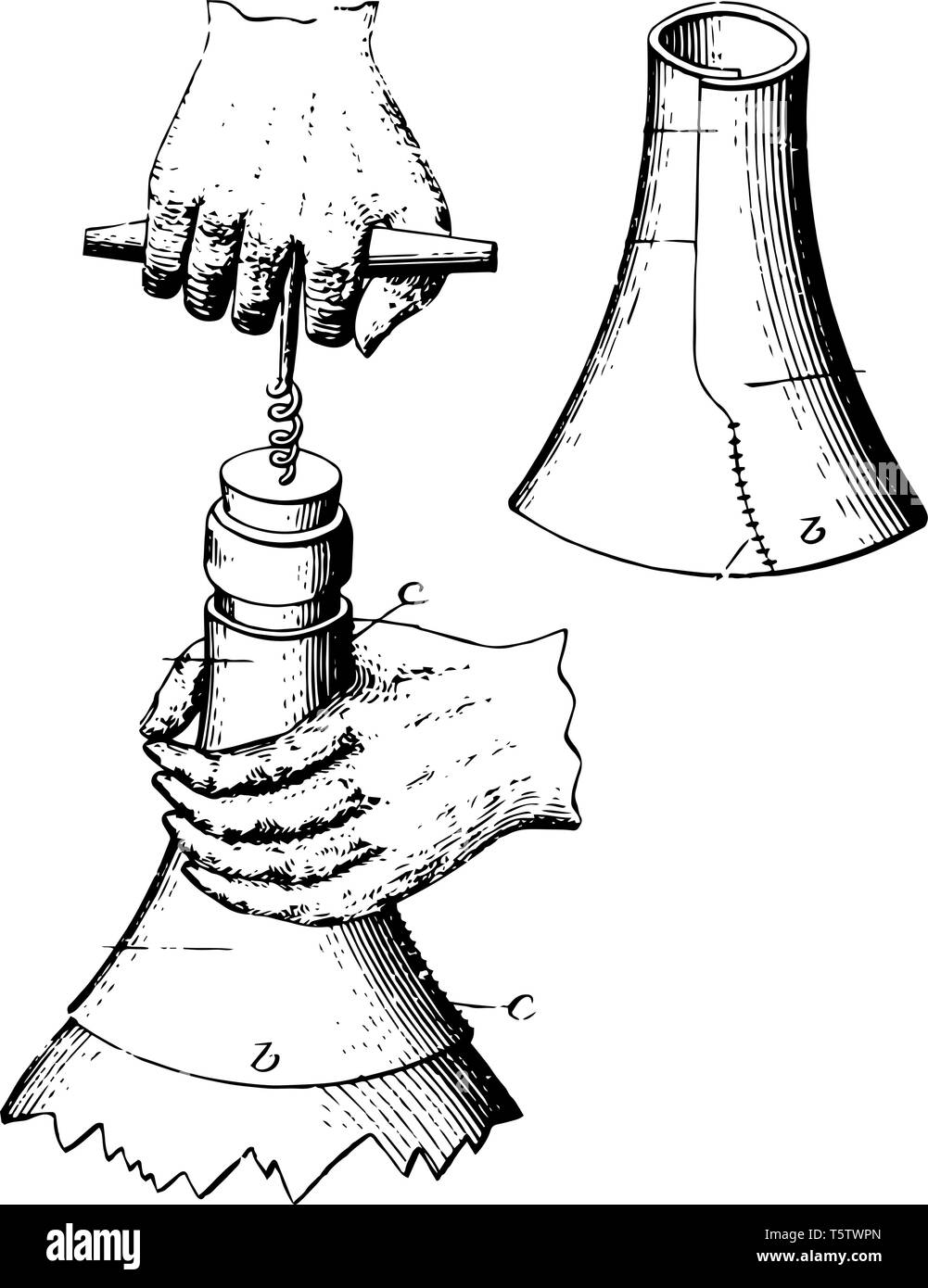 Removable Hand Protector for Bottles which has a tubular collar ...