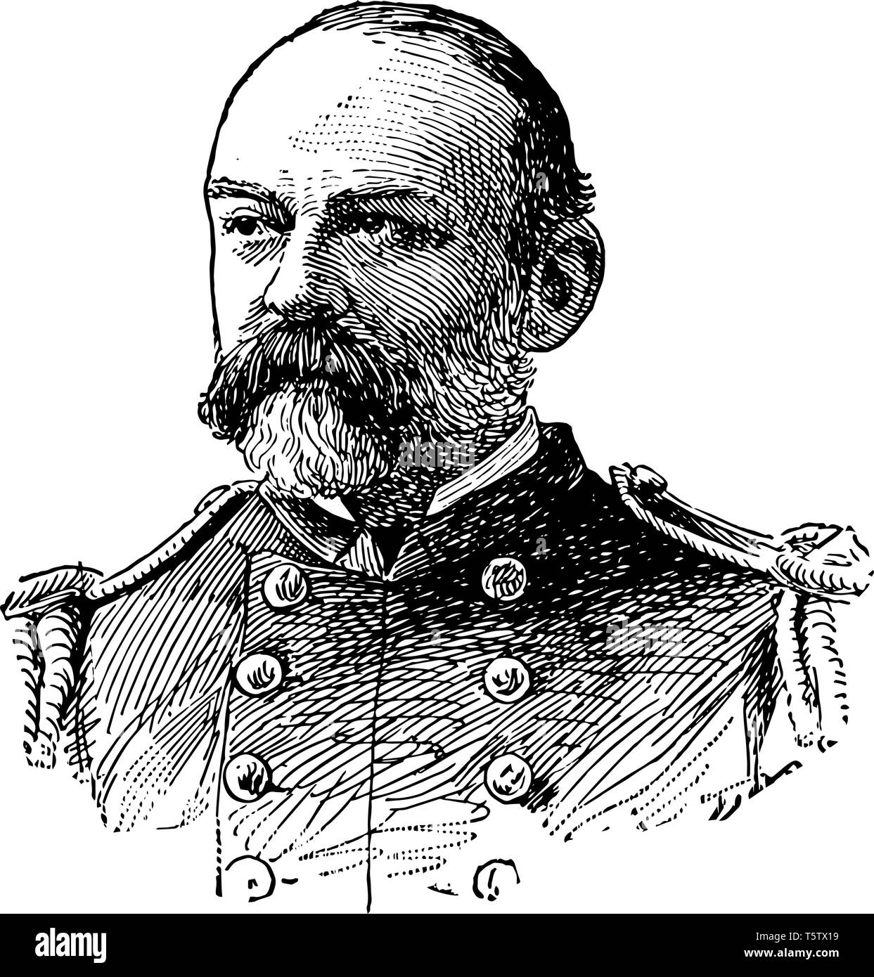 William Penn McCann he was a naval officer vintage line drawing or ...