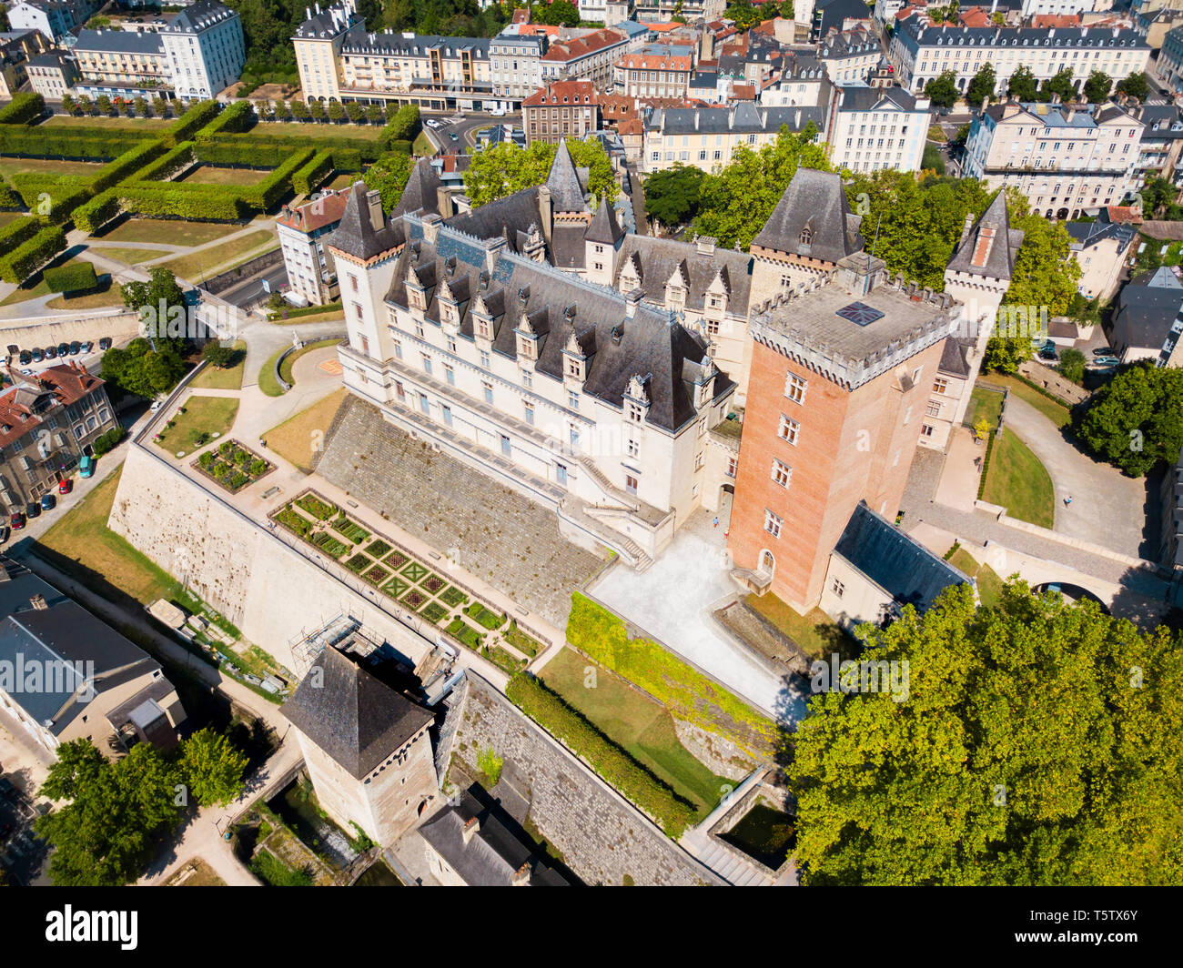 Chateau de Pau is a castle in the centre of Pau city in France Stock ...