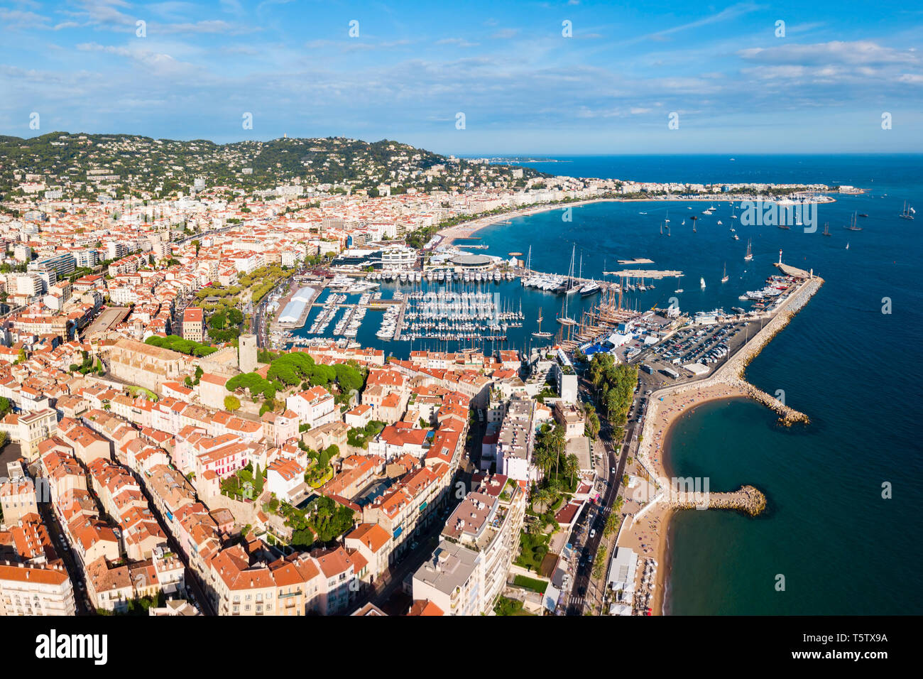 Aerial view of cannes, france hi-res stock photography and images - Alamy