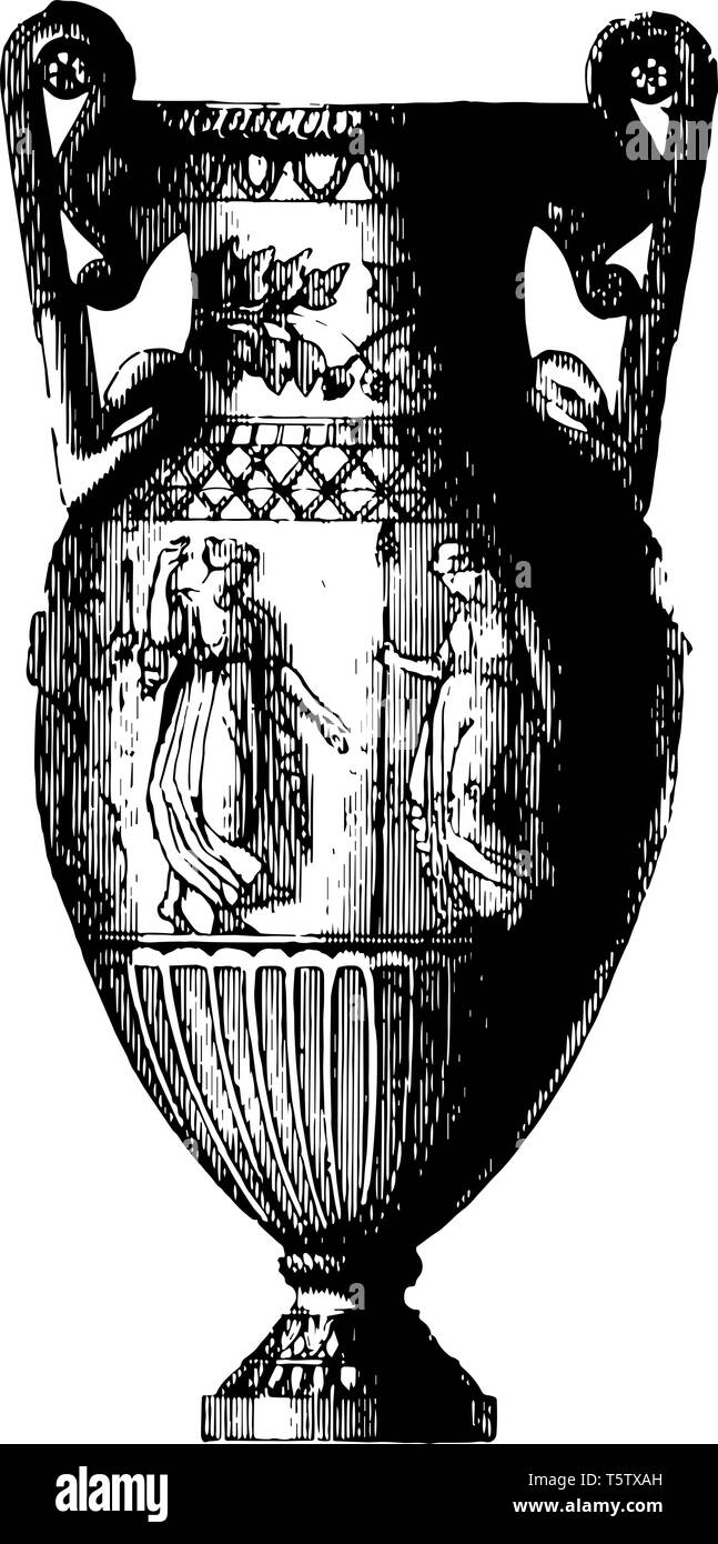 Amphora is a Grecian vase with two handles often seen on medals vintage ...