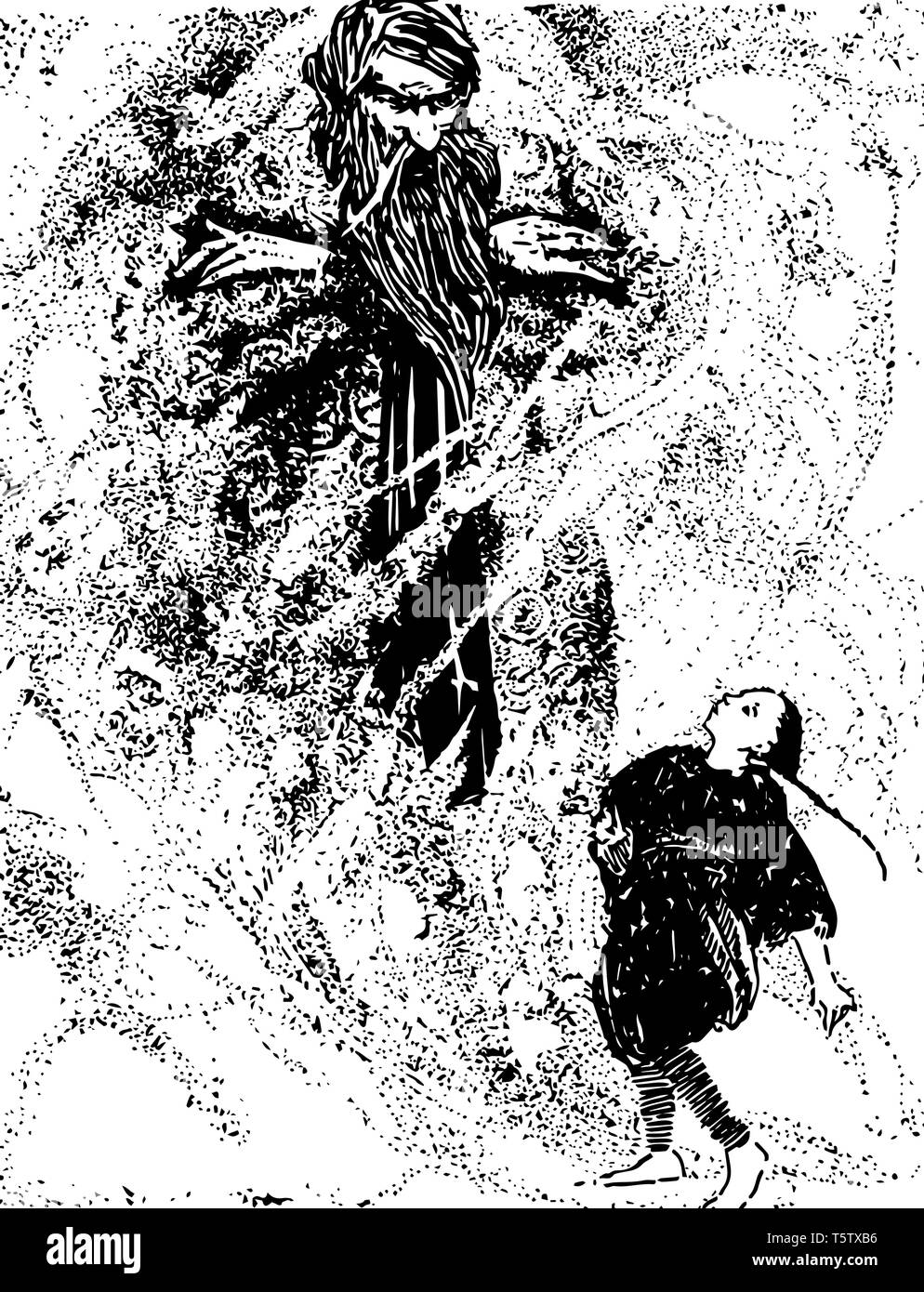 The Story of Aladdin this scene shows a little boy and Aladdin and boy ...