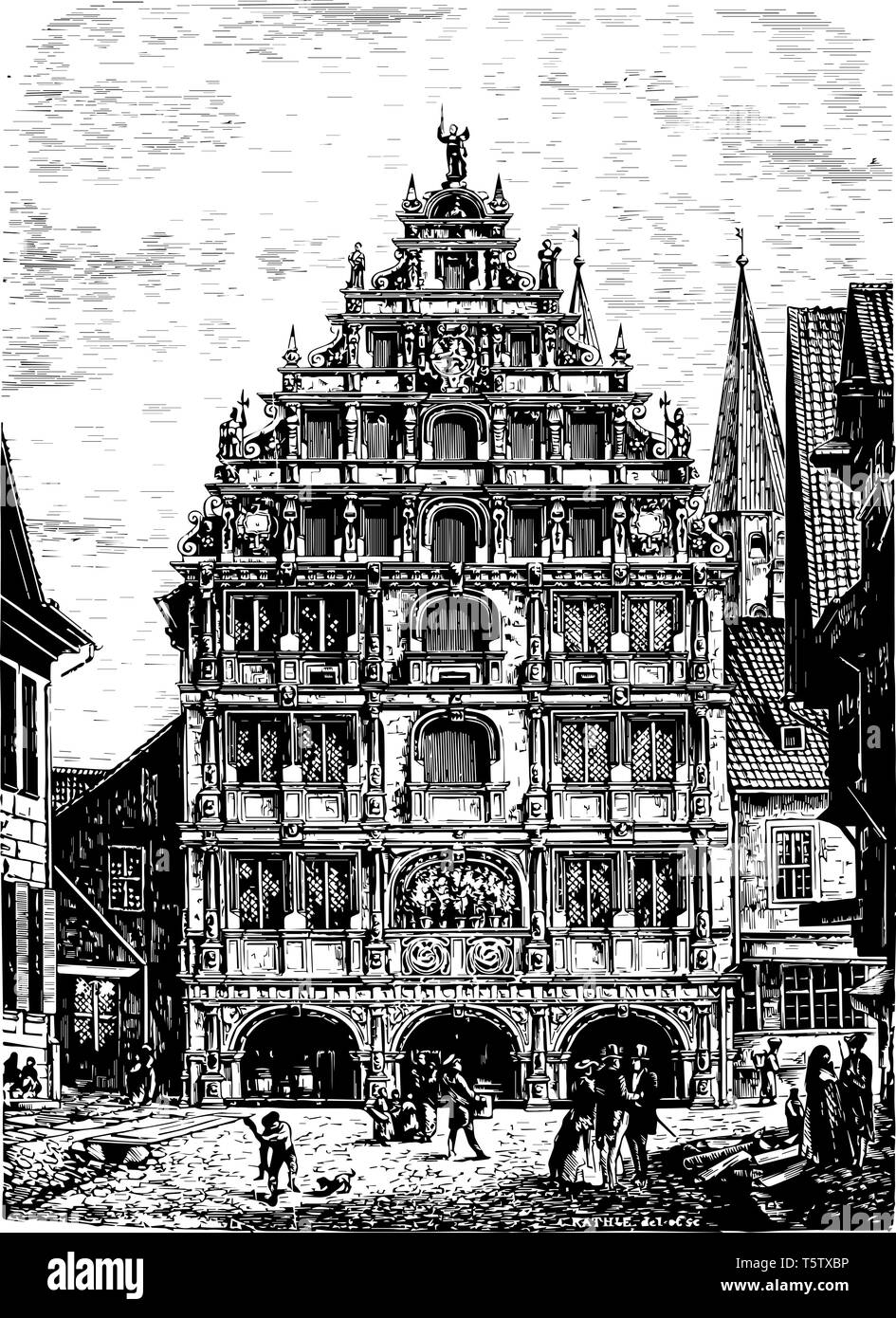 Sukiennice or cloth hall Stock Vector Images - Alamy