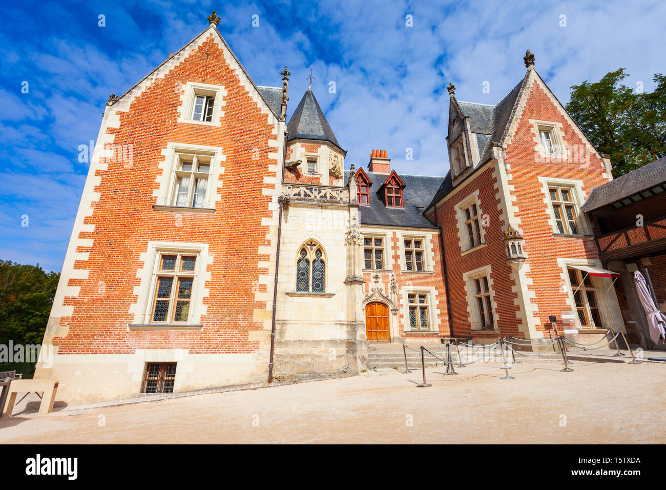 Chateau du Clos Luce is a large castle in Amboise city, Loire Valley in ...